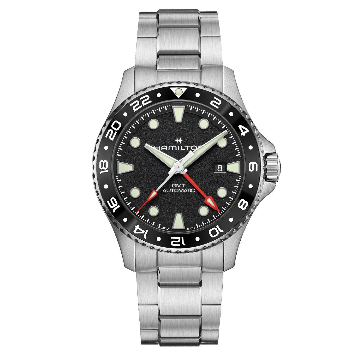 Hamilton Khaki Navy Scuba Auto GMT 43mm Watch H82555130 | Black, 43 mm ...