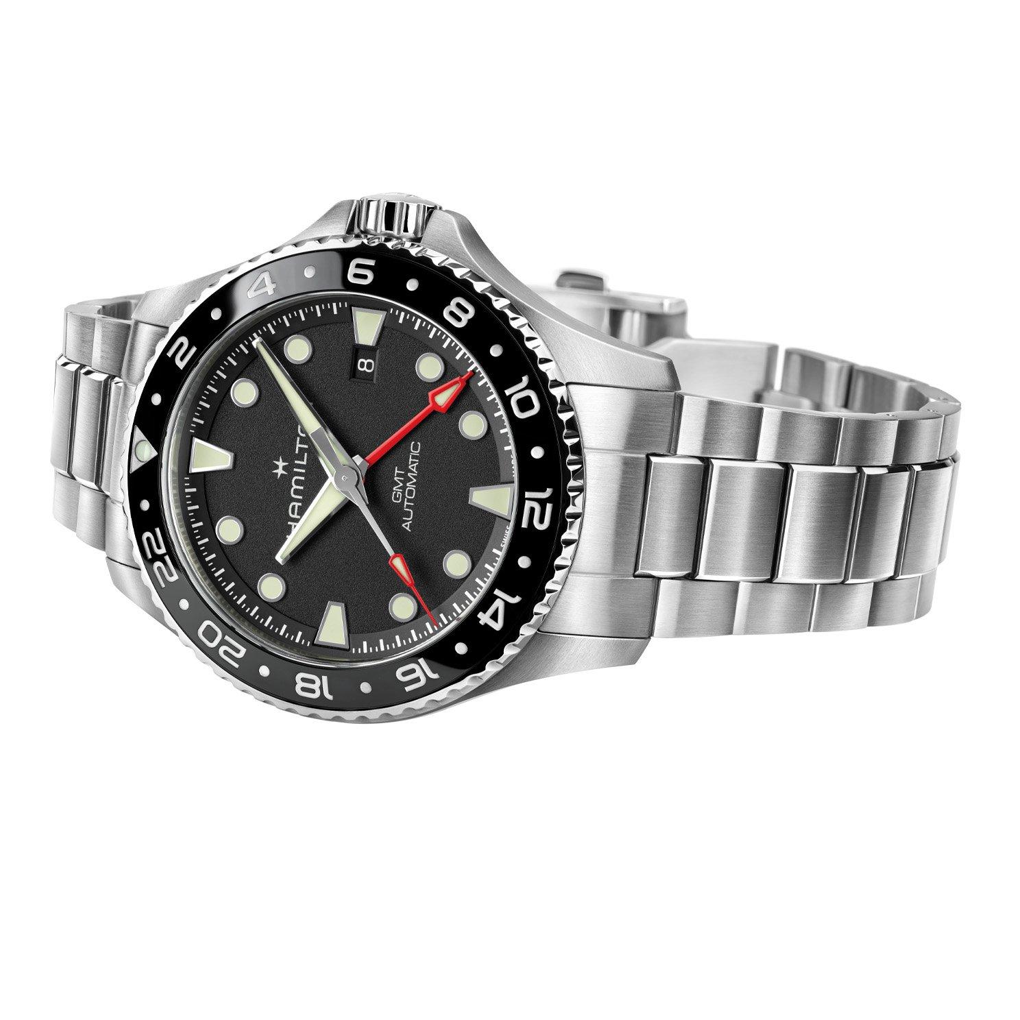 Hamilton Khaki Navy Scuba Auto GMT 43mm Watch H82555130 | Black, 43 mm ...