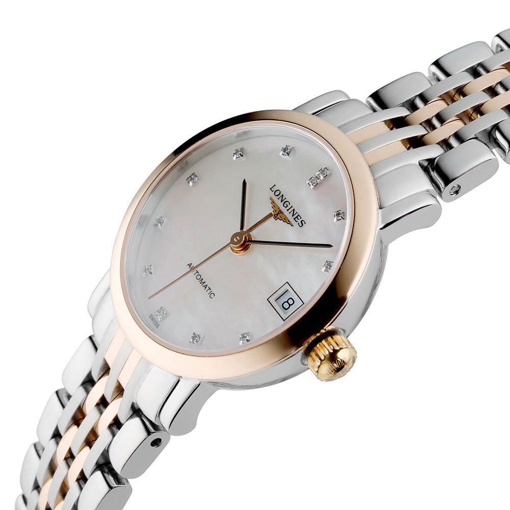 Longines Elegant Collection 25.5mm Stainless Steel and 18ct Rose Gold ...