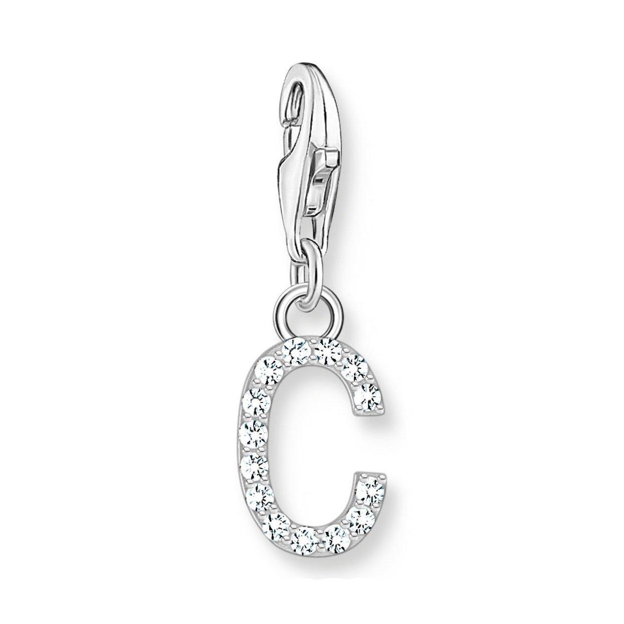 Thomas Sabo Silver Cubic Zirconia Initial C Charm | 0139215 ...