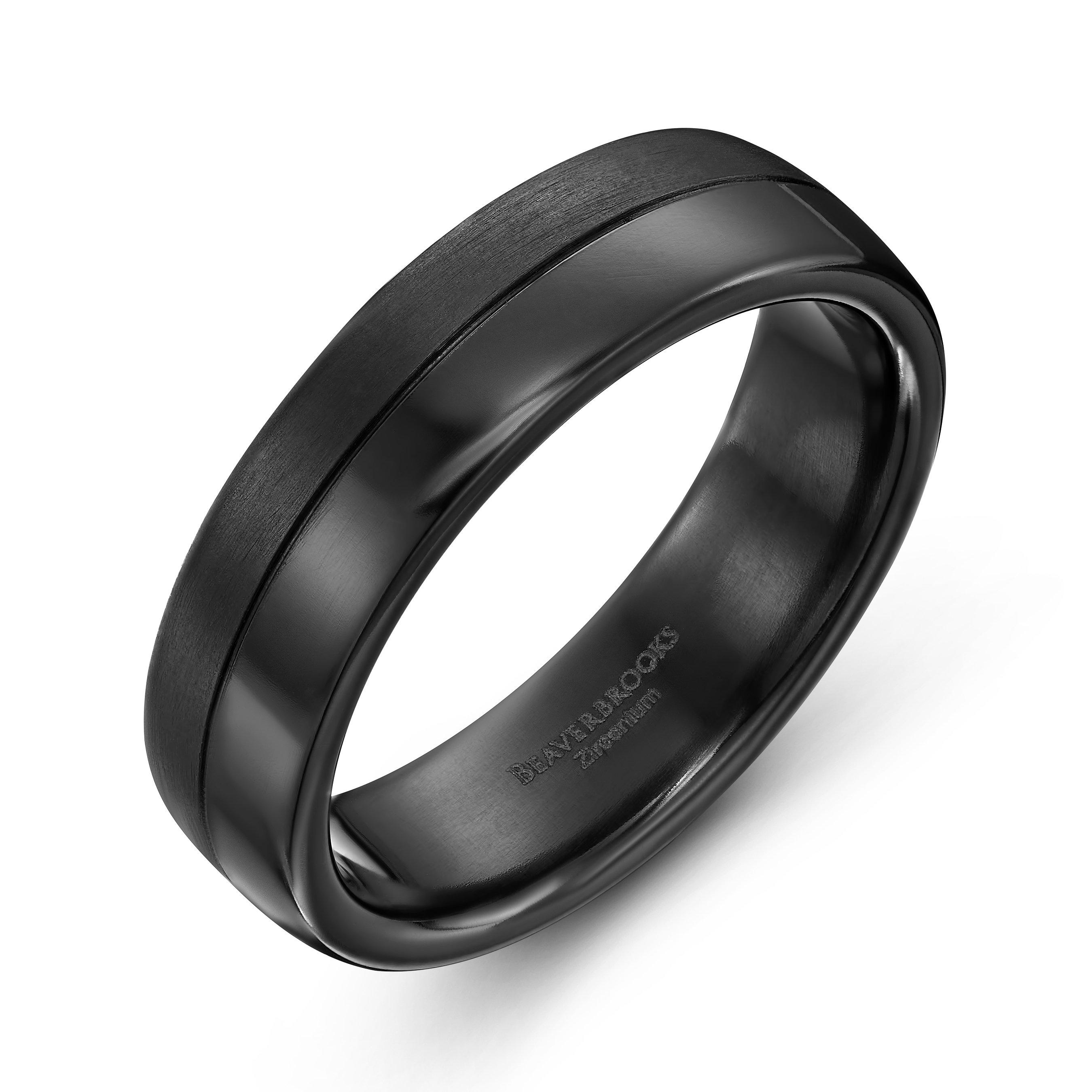 Zirconium 6mm Men’s Ring | 0143752 | Beaverbrooks the Jewellers