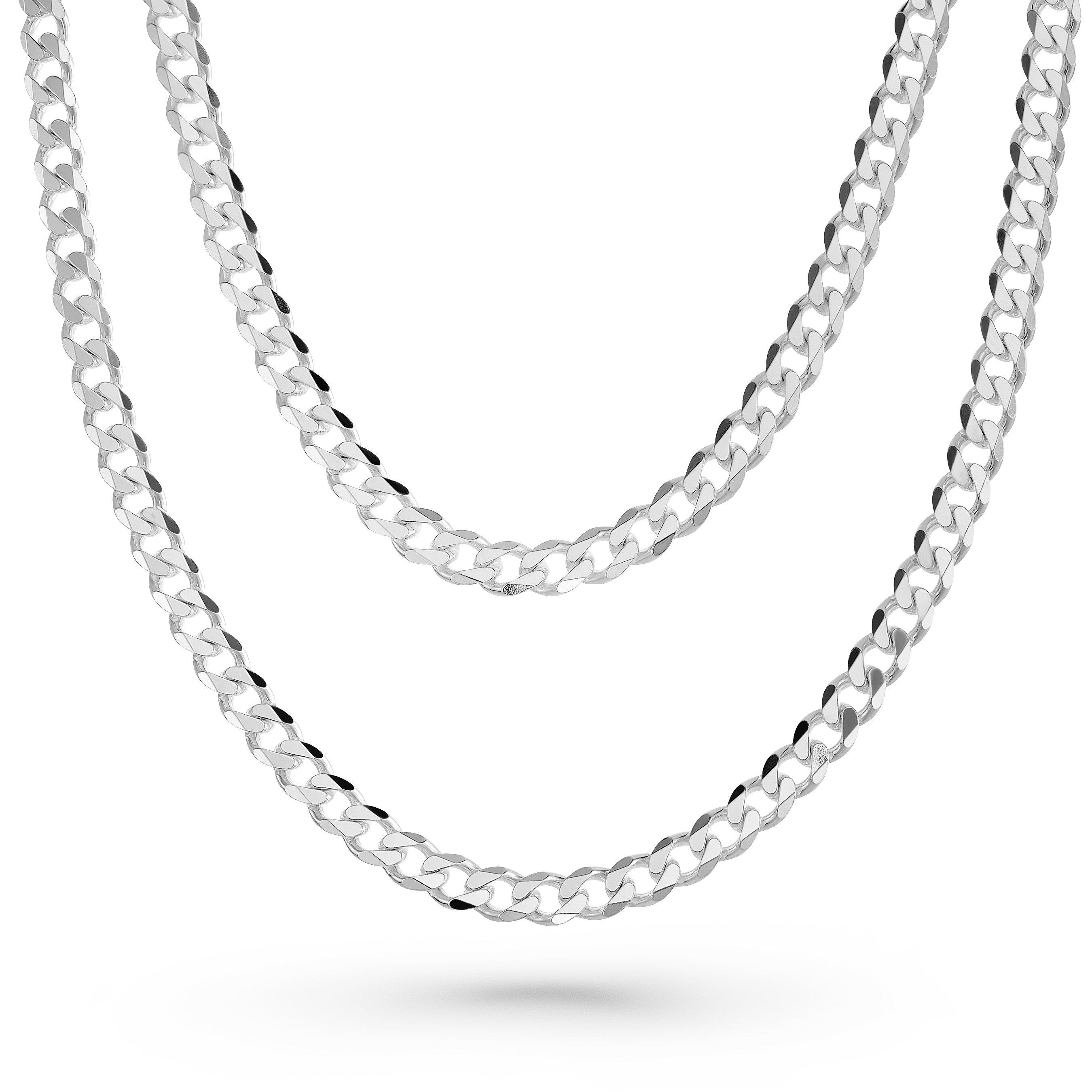 Silver Father and Son Curb Chain Set | 0143940 | Beaverbrooks the Jewellers