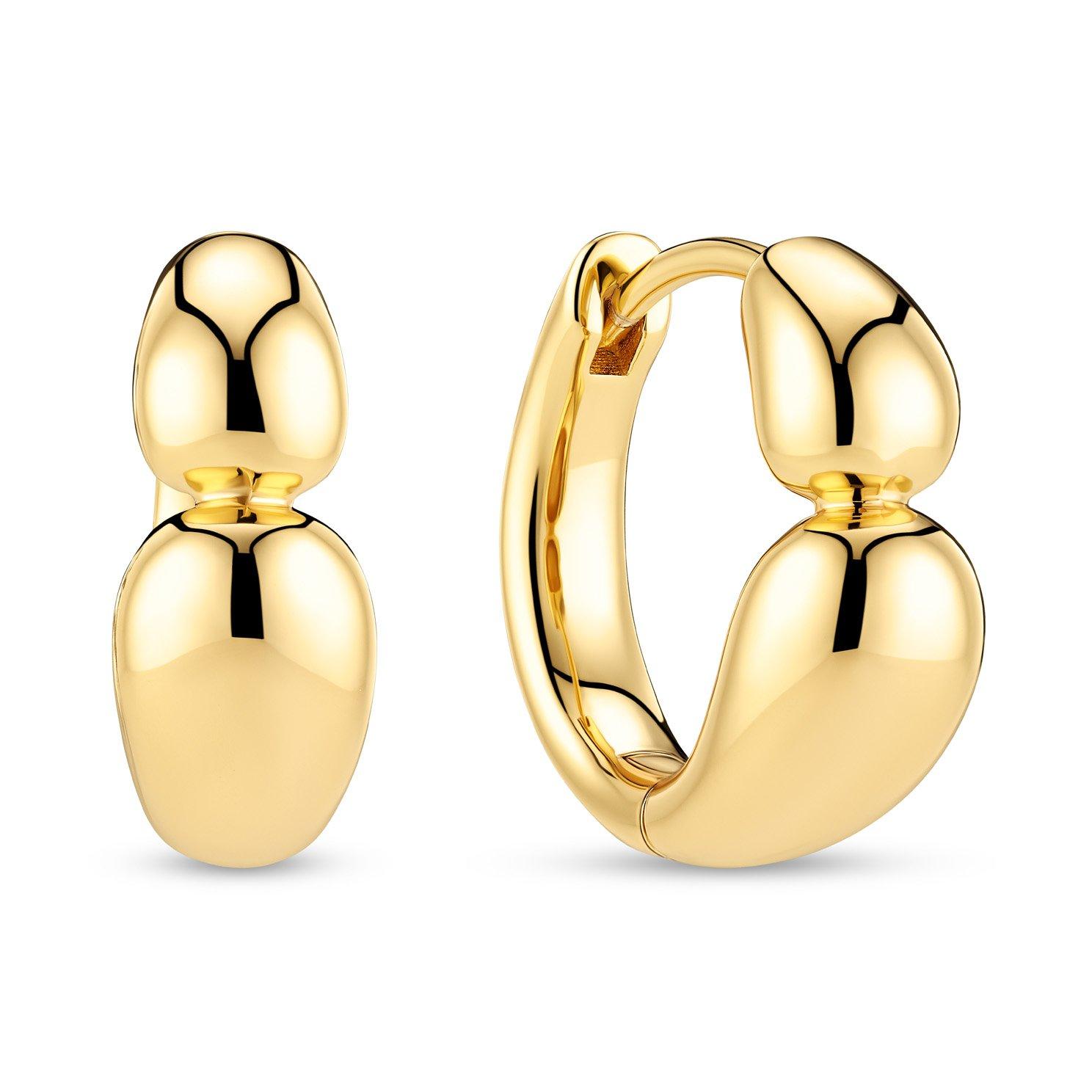 Sif Jakobs Goccia Creolo Piccolo Pianura 18ct Yellow Gold Hoop Earrings ...