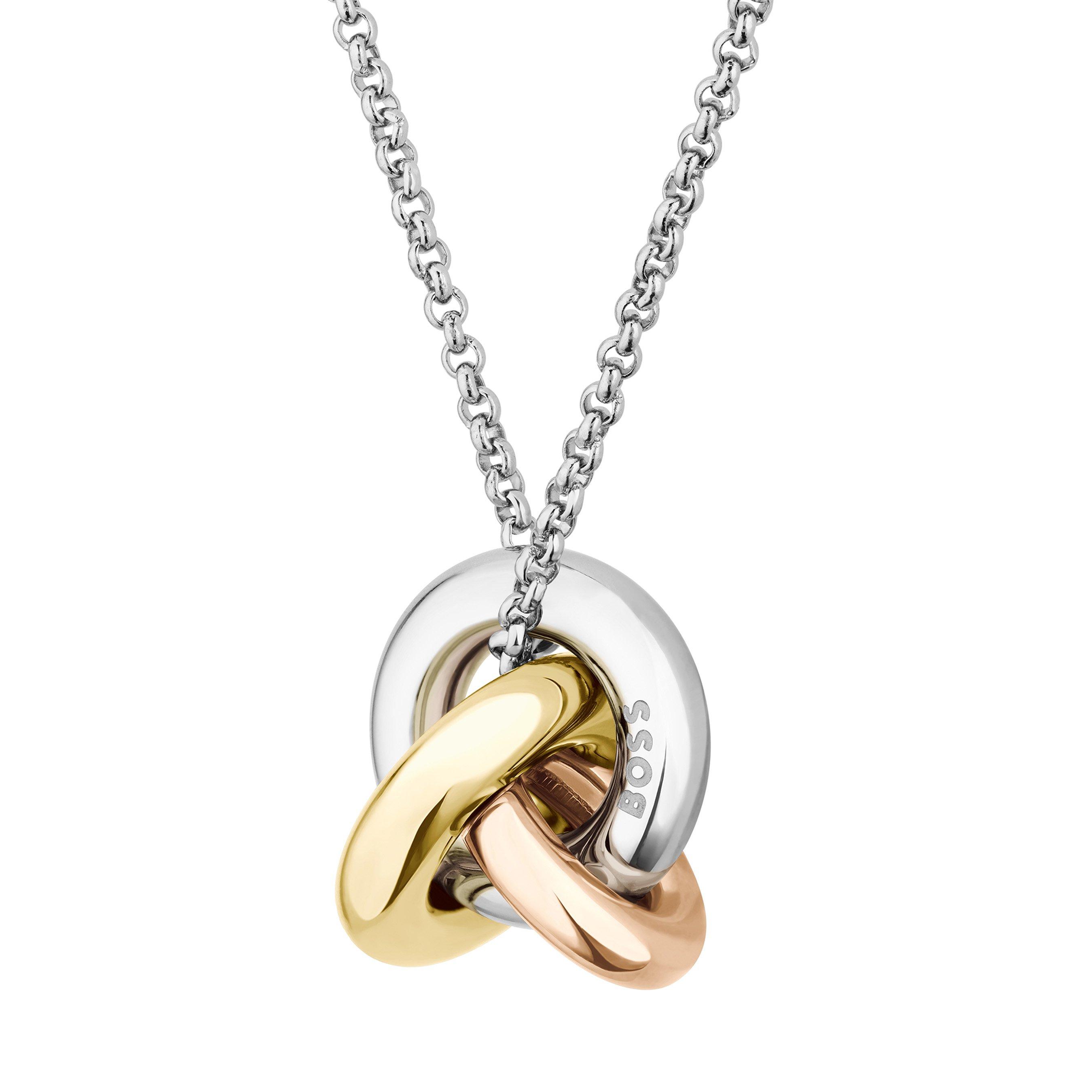 BOSS Harmonie Stainless Steel and Gold Tone Pendant | 0150849 ...
