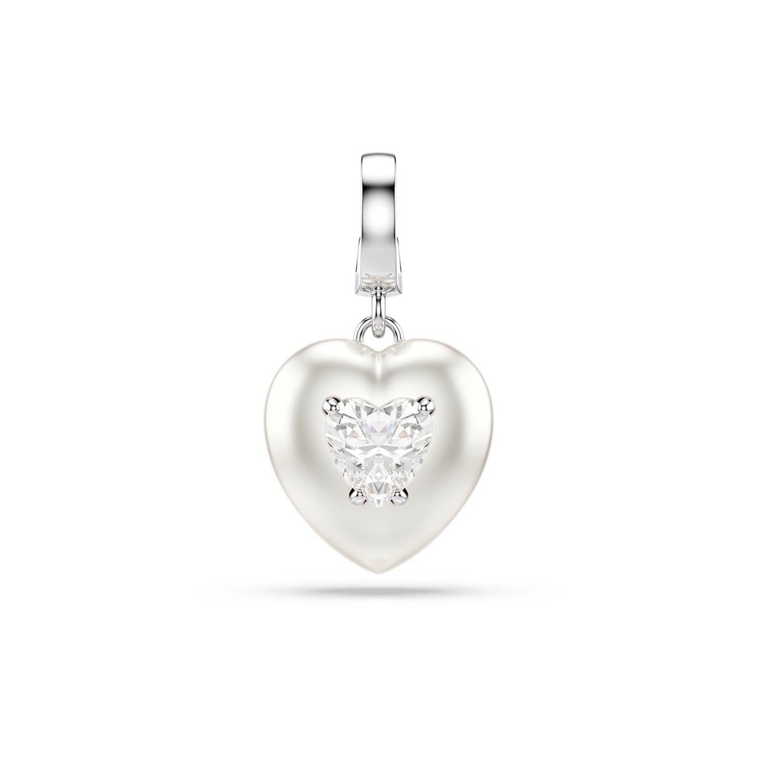 Swarovski Idyllia Silver Crystal Heart Charm | 0153334 | Beaverbrooks