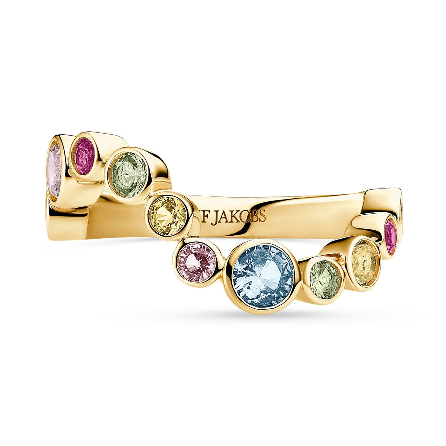 Sif Jakobs Sardinien Wave 18ct Yellow Gold Plated Cubic Zirconia Ring ...