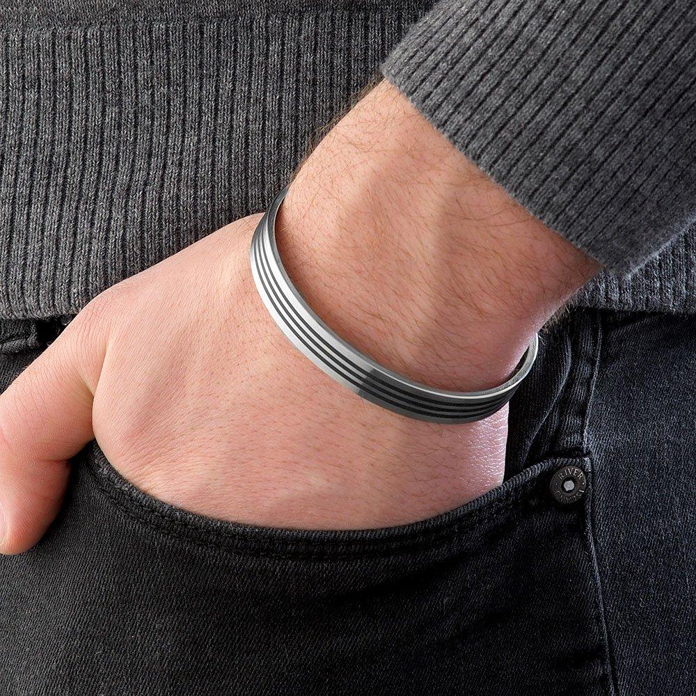 Men's Stainless Steel Bangle | 0002530 | Beaverbrooks the Jewellers
