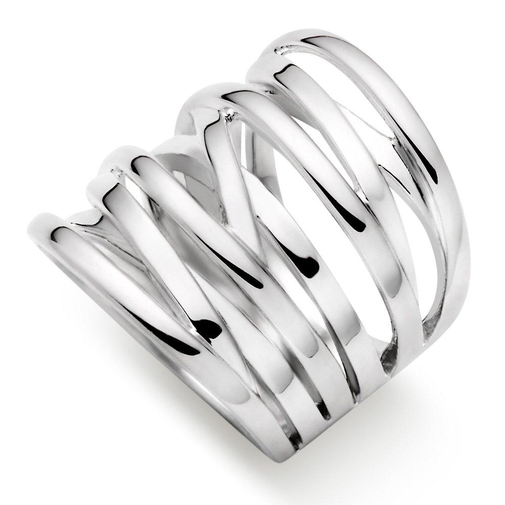 Silver Wide Strand Ring | 0006366 | Beaverbrooks the Jewellers