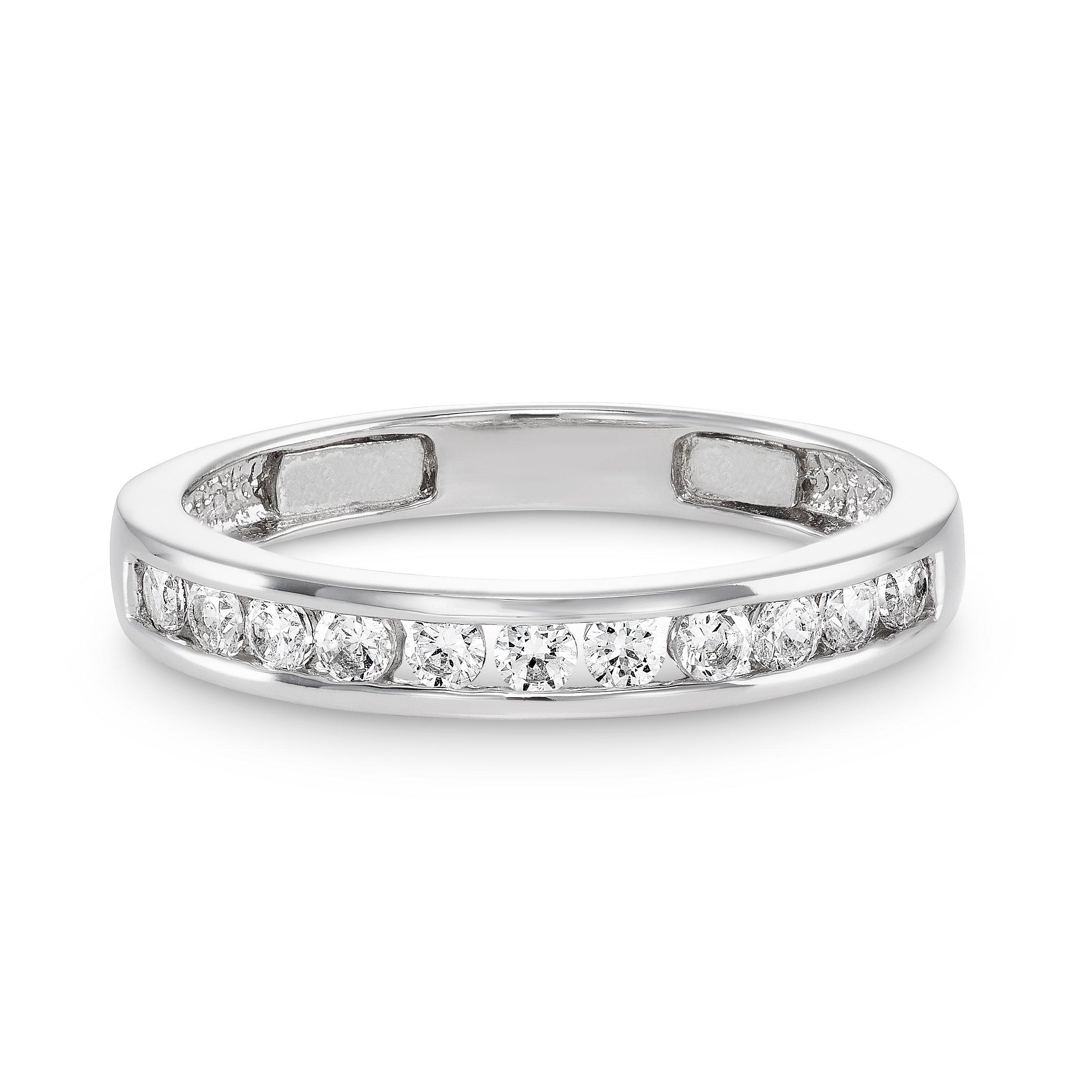 Silver Cubic Zirconia Stacking Ring | 0009933 | Beaverbrooks the Jewellers