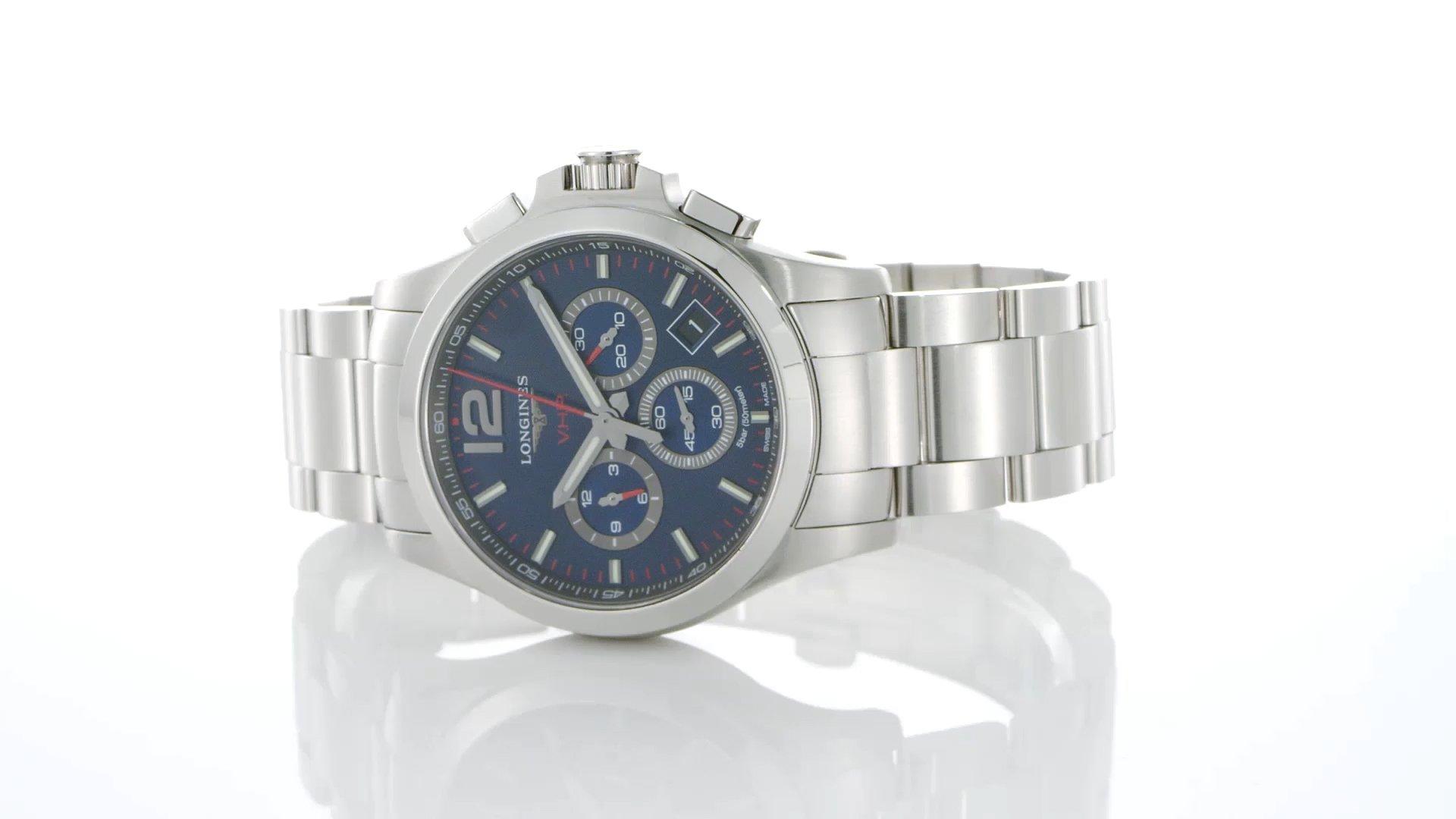 Longines Conquest V.H.P Chronograph Men's Watch L37174566 | 42 mm ...